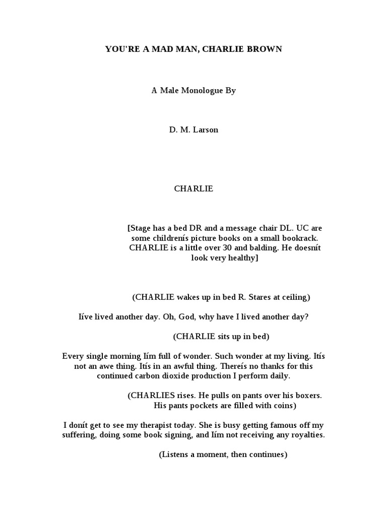 You'Re A Mad Man, Charlie Brown | PDF | Nature
