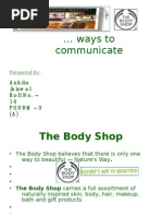 The Body Shop: Mission Statement: "A Company With A Difference" and The ...