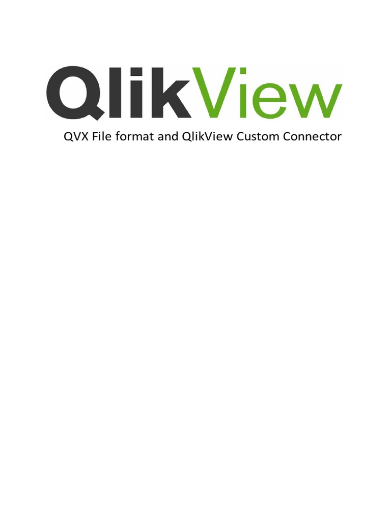 QVX File Format & QlikView Connector Guide | PDF | Computers | Technology & Engineering