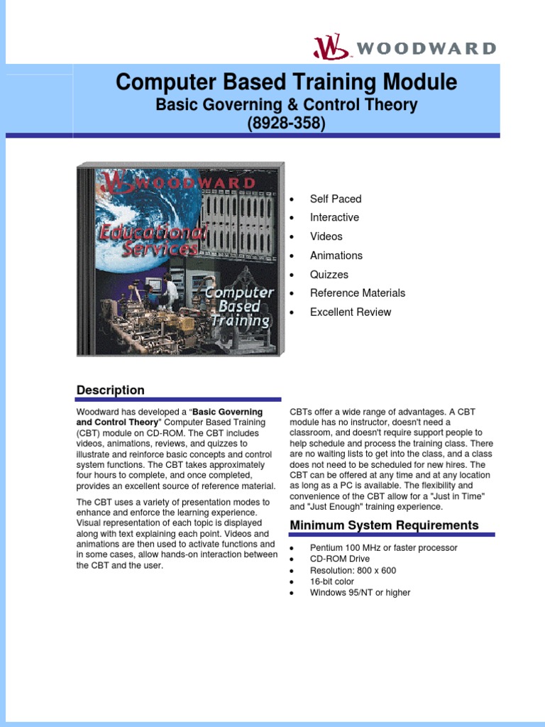 Computer Based Training Module: Basic Governing & Control Theory (8928 ...