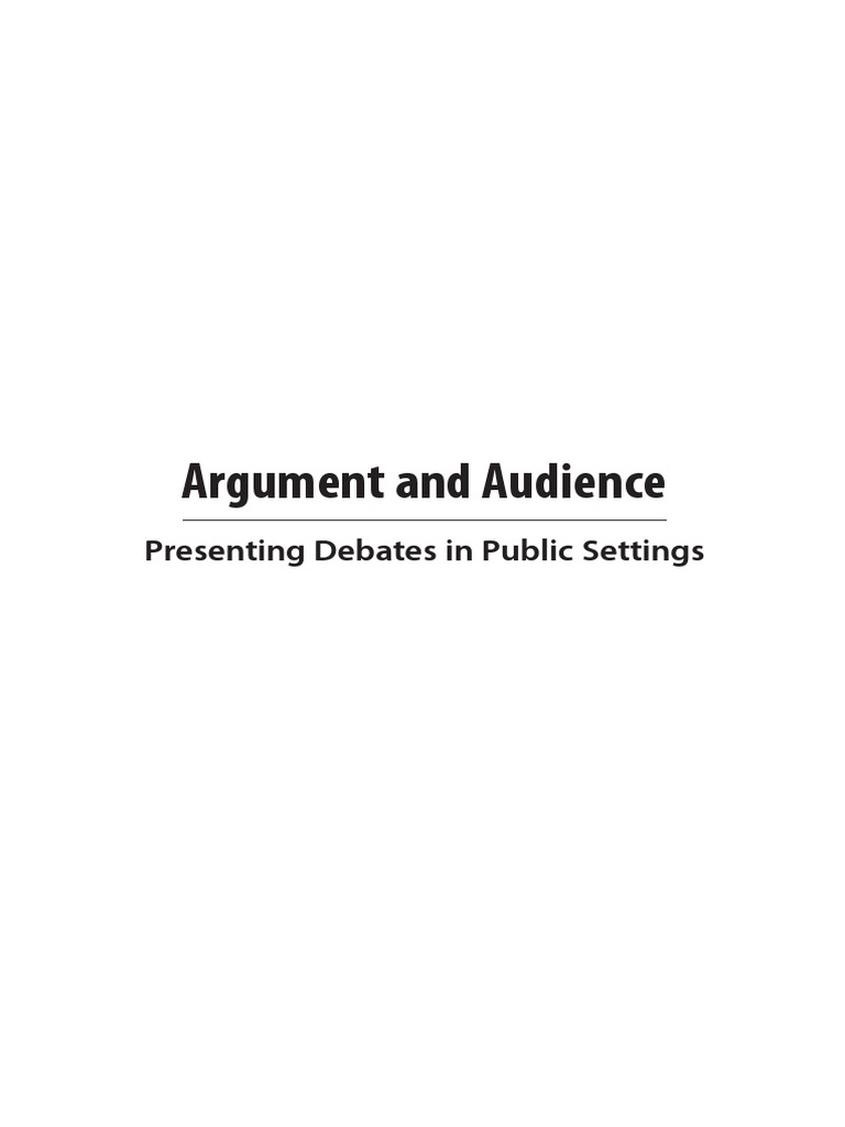 Debate | PDF | Critical Thinking | Public Speaking