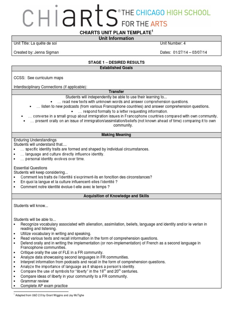 AP French Unit 4: La Quête de Soi | PDF | Reading Comprehension ...