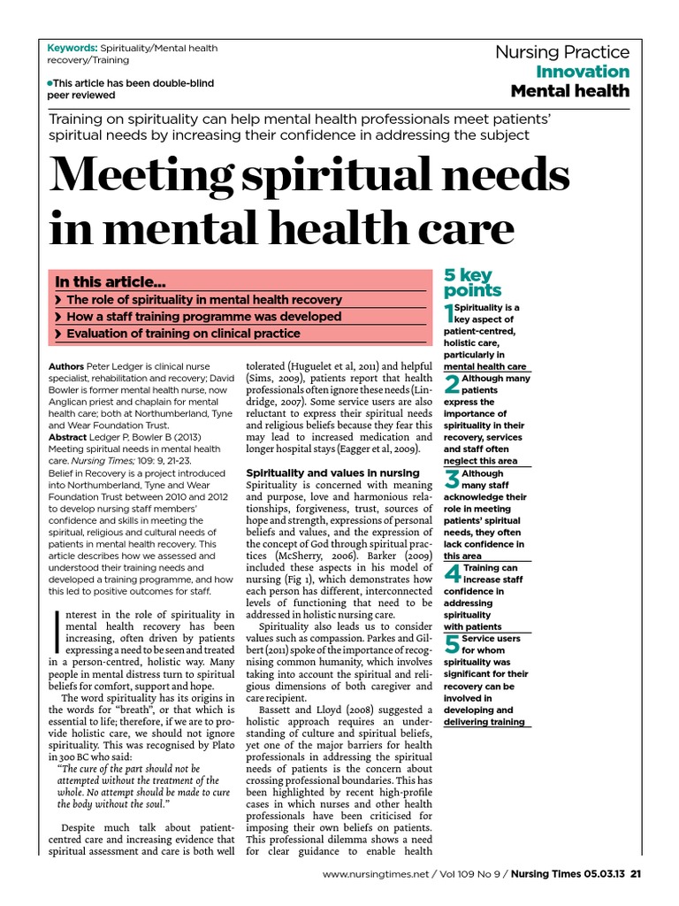 Belief in Recovery | PDF | Recovery Approach | Mental Health