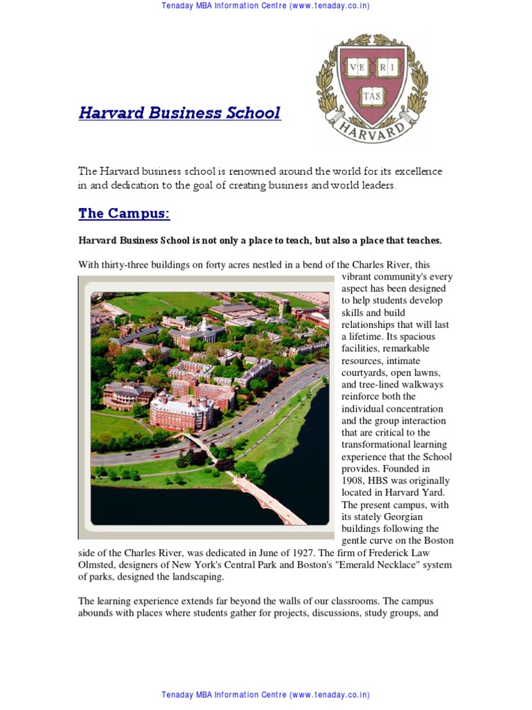 Harvard Business School: The Campus | PDF | Harvard Business School ...