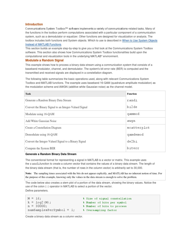 When To Use System Objects Instead of MATLAB Functions: Randi | PDF ... When To Use System Objects Instead of MATLAB Functions: Randi | PDF ...