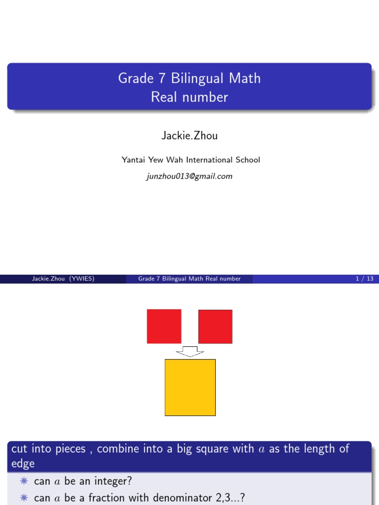 Real Number | PDF | Fraction (Mathematics) | Rational Number