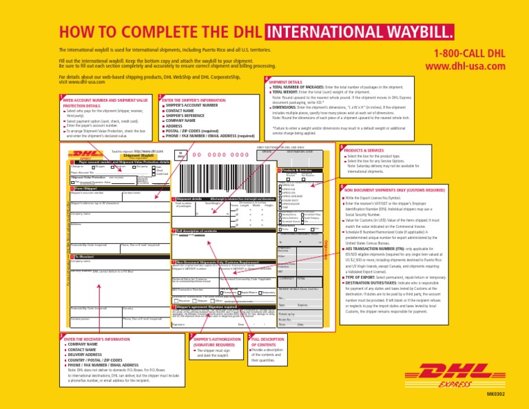 How To Complete A Paper International Waybill | PDF | Customs | Cheque