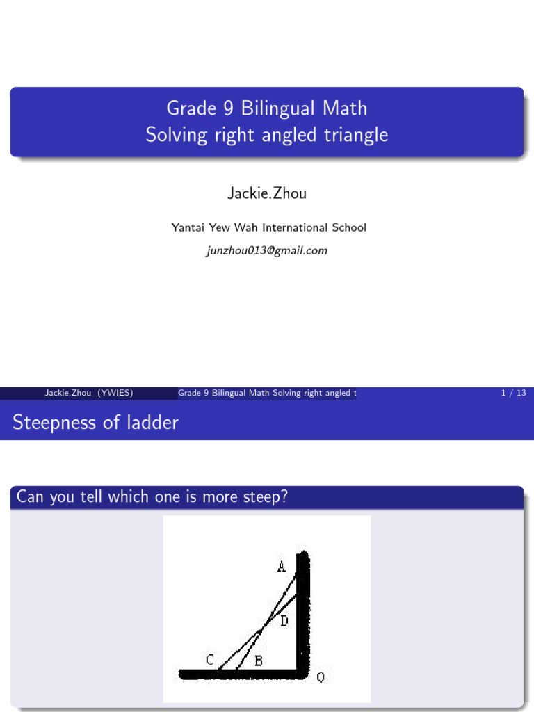 Solving Right Angled Triangle | PDF | Sine | Trigonometric Functions
