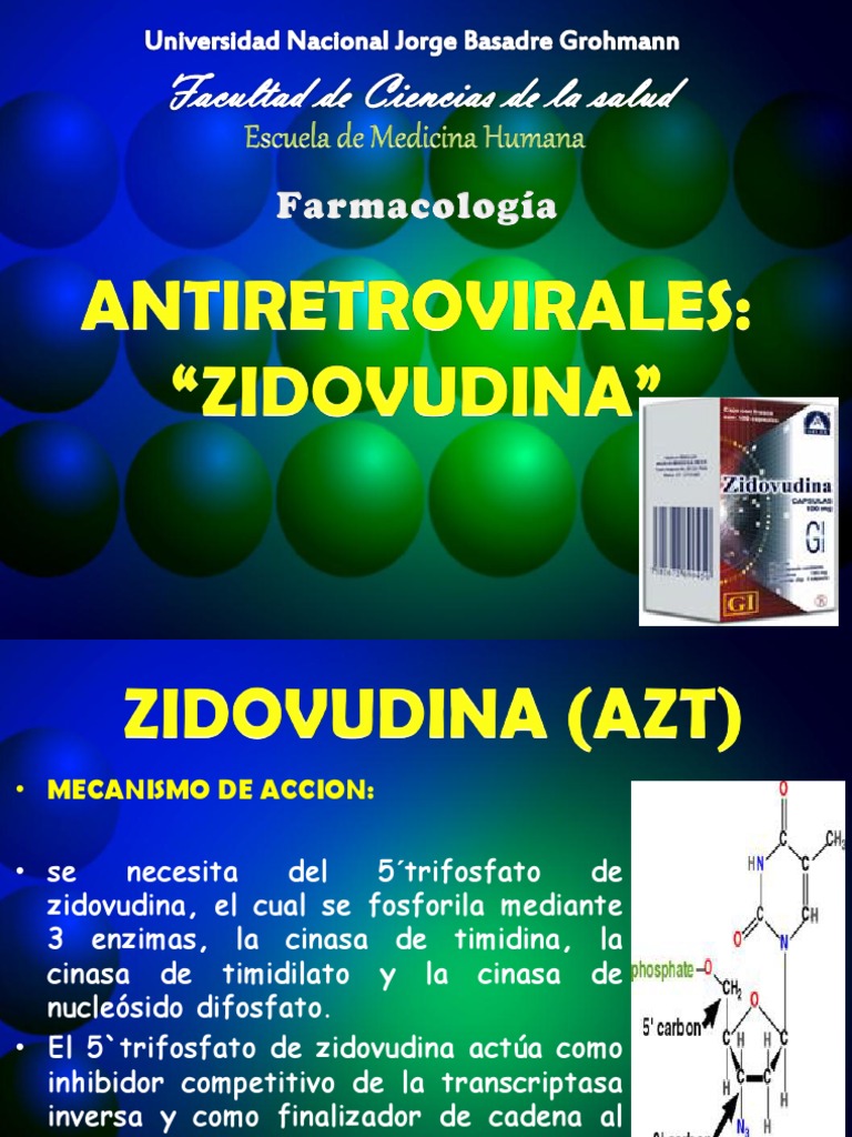 Antiretrovirales Zidovudina | PDF
