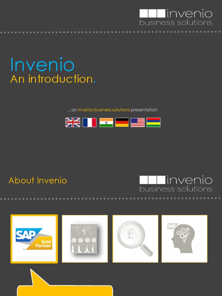 Invenio SAP Partner Overview | PDF | Sap Se | Customer Relationship ...