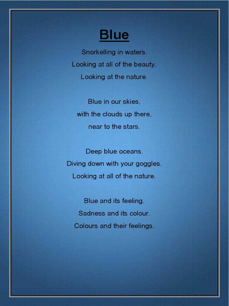 Blue Poem Dylan | PDF