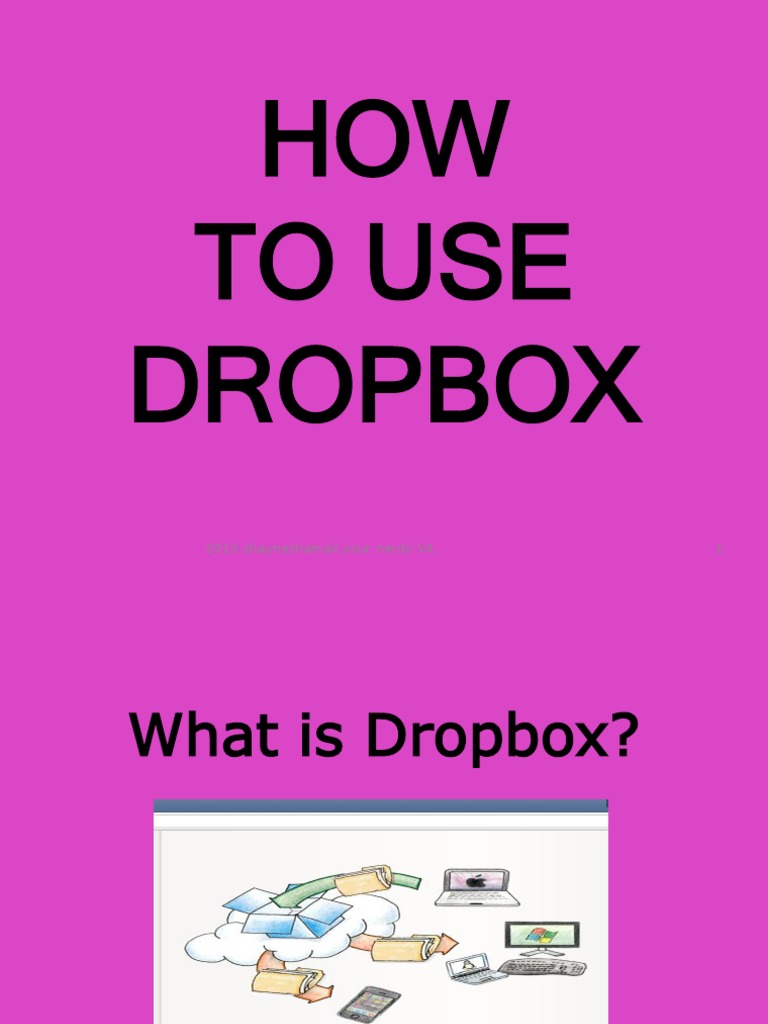 How To Use Dropbox | PDF | Computing Platforms | Computer File