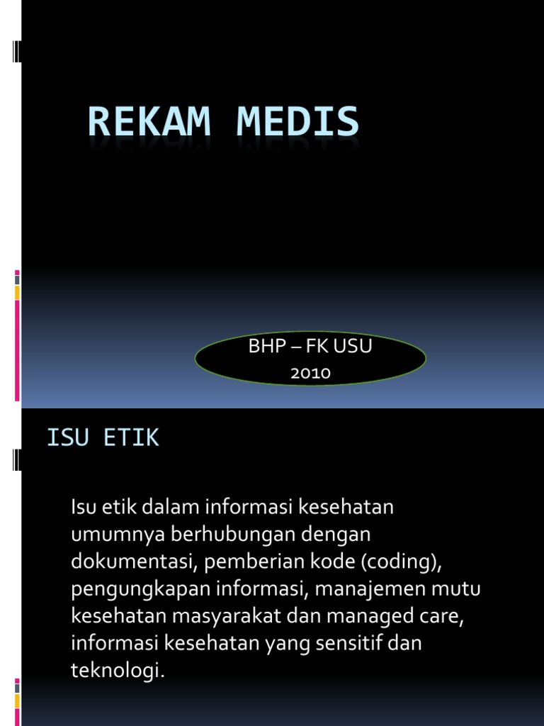 Rekam Medik | PDF | Kesehatan Holistik