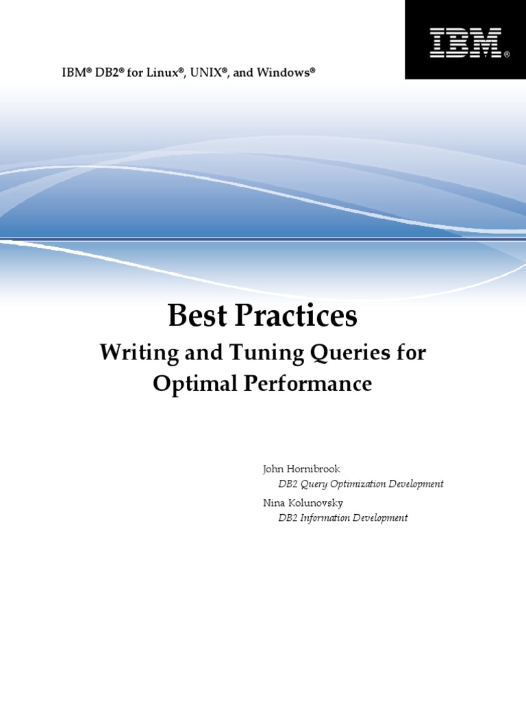 DB2BP Query Tuning 0508I | PDF | Program Optimization | Ibm Db2