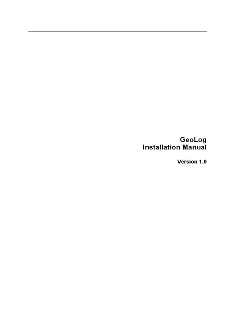GeoLog - Installation Manual v1.0 | PDF | Web Server | Internet & Web