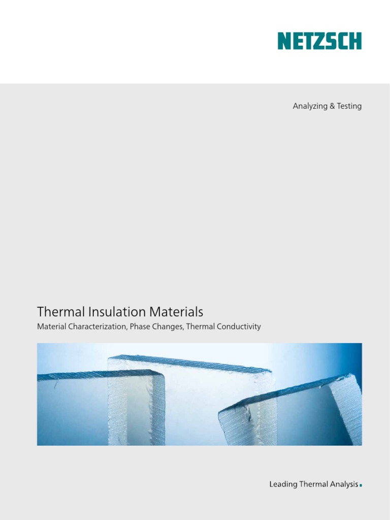 Thermal Insulation Materials Material Characterization, Phase Changes ...