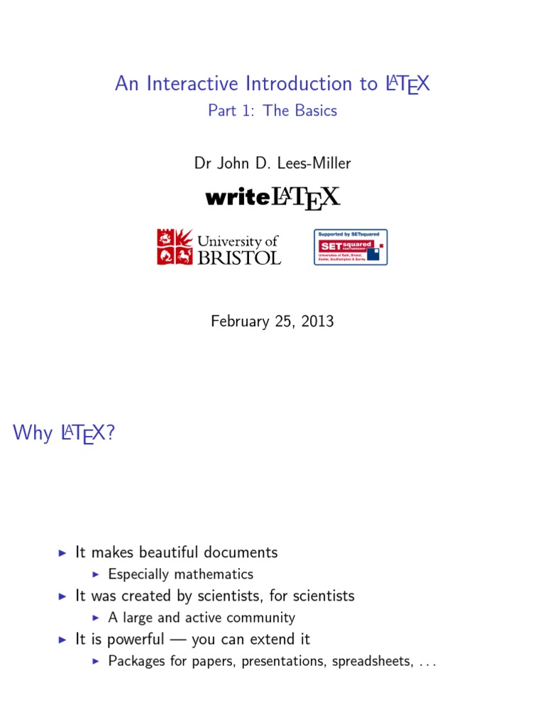 An Interactive Introduction To L Tex: Writel | PDF | Quotation Mark | Text