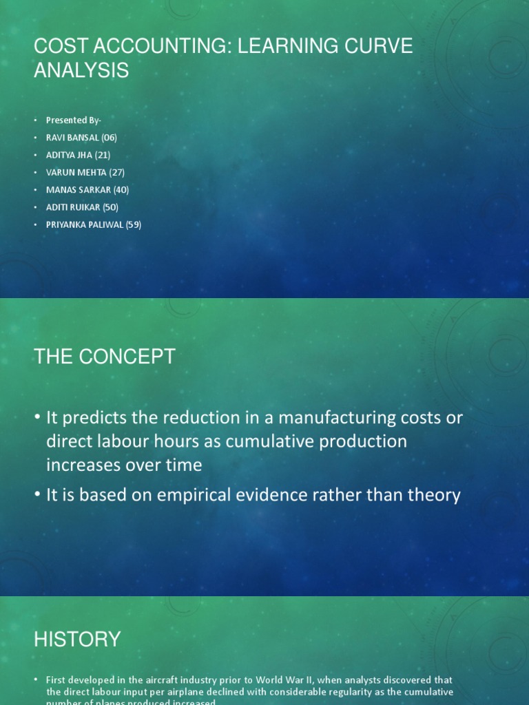 Learning Curve in Cost Accounting | PDF | Labour Economics | Logarithm