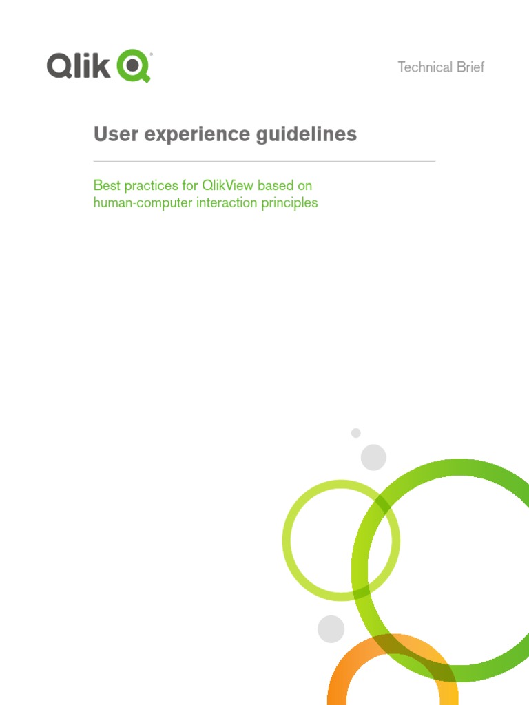 User Experience Guidlines For QlikView | PDF | Usability | Human ...