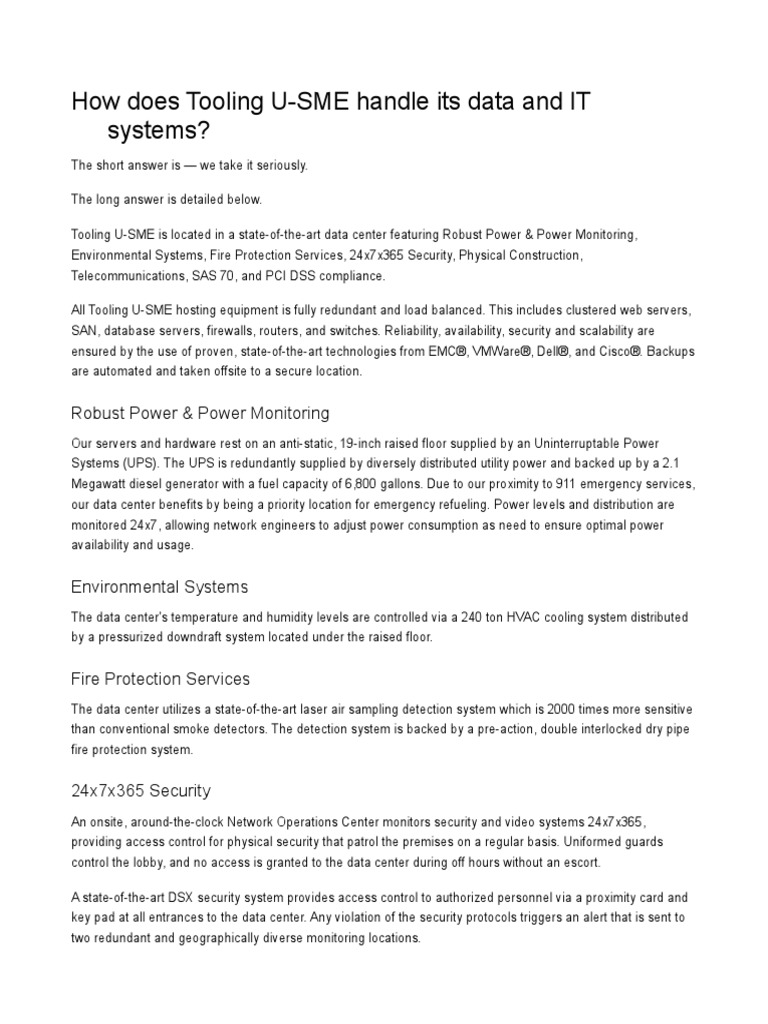 How A Company Handles Its Data Center | PDF | Data Center | Audit