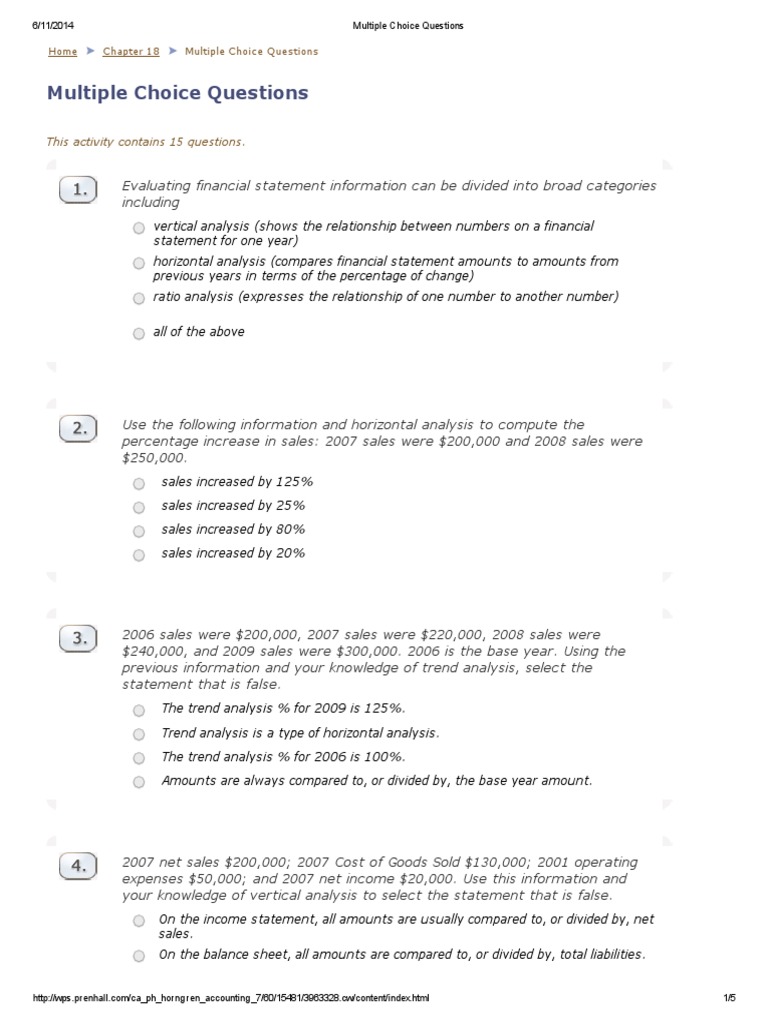 Multiple Choice Questions | PDF | Equity (Finance) | Investing