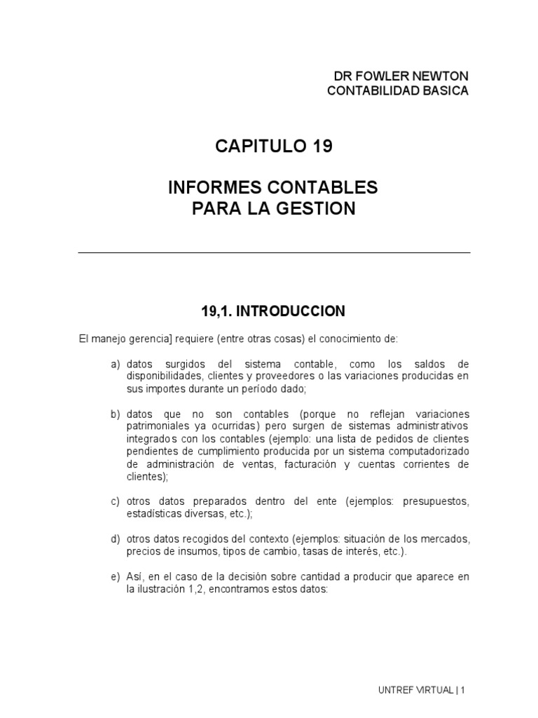 U7 Fowler Newton-Contabilidad Basica-Cap19 | PDF | Contabilidad | Inflación