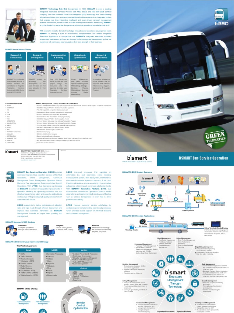 Telematics Solutions for Bus Operators | PDF | Surveillance | Short ...