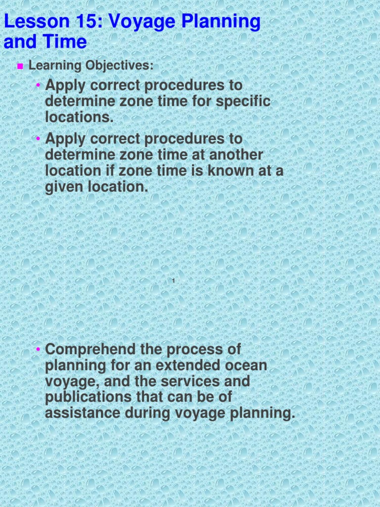 Voyage Planning & Time Zones | PDF | Greenwich Mean Time | Navigator