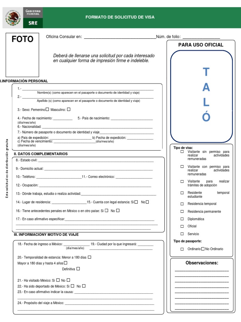 Solicitud Visa | PDF | Información del gobierno | Instituciones sociales