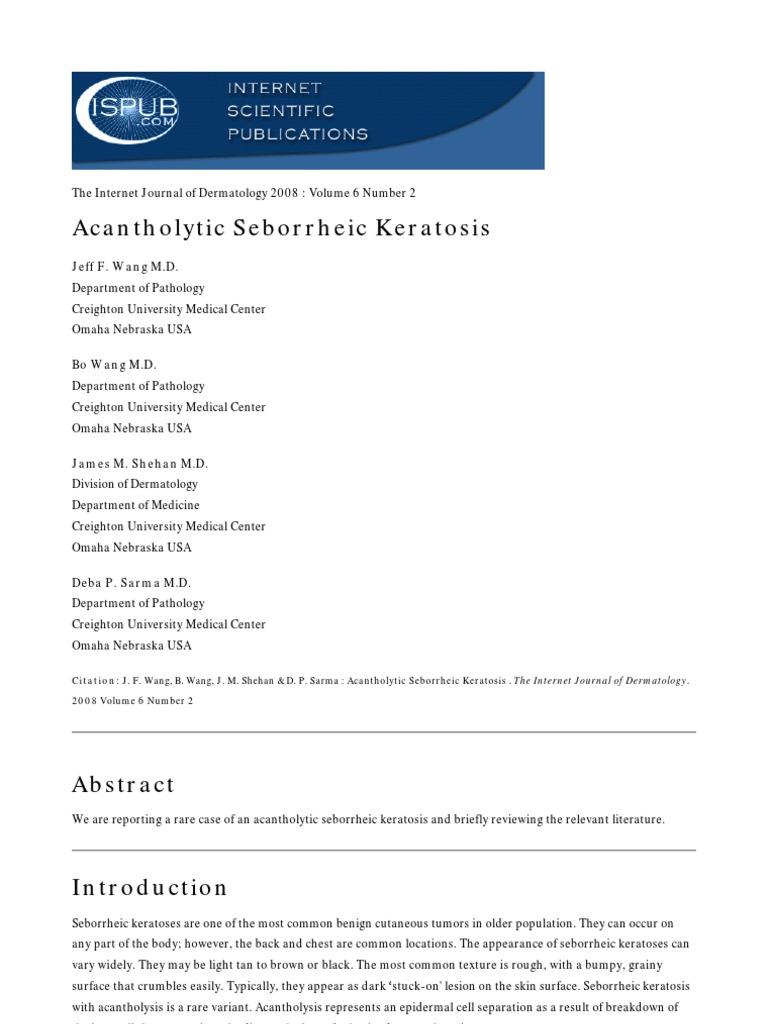 DR SARMA'S DERMPATH: Acantholytic Seborrheic Keratosis. The Internet ...