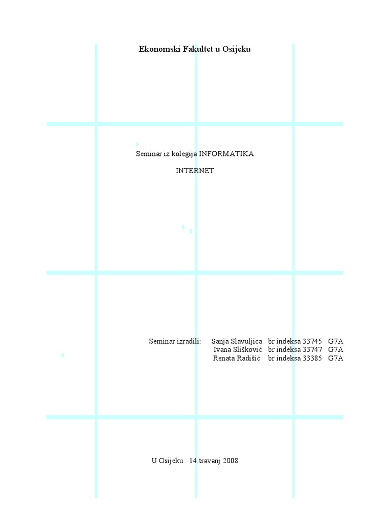 Internet, Pojam Nastanak Razvoj | PDF