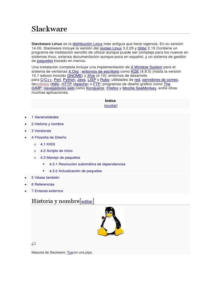 Slackware Linux Wiki 14 | PDF | Distribución de Linux | Contenido libre