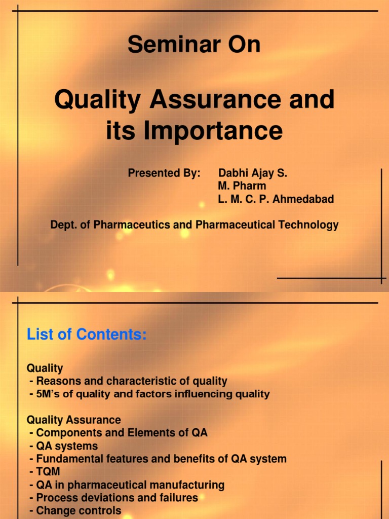 Quality Assurance | Quality Assurance | Sampling (Statistics) | Free 30 ...