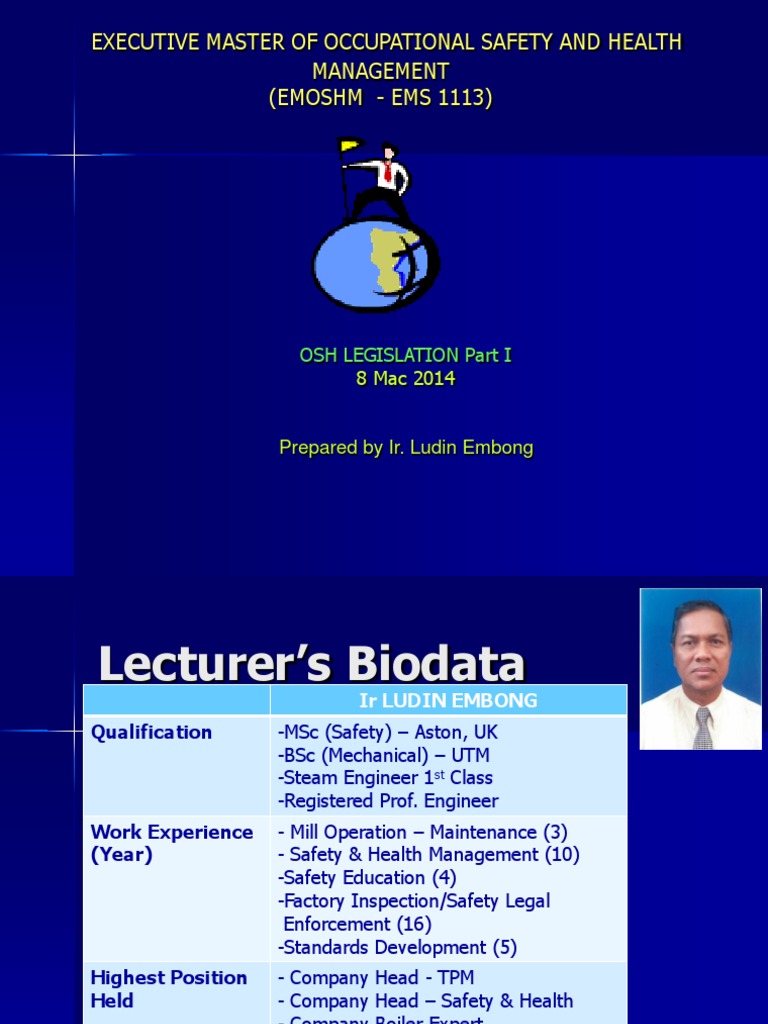 OSH Legislation Part 1 8 Mac 2014 | PDF | Occupational Safety And ...