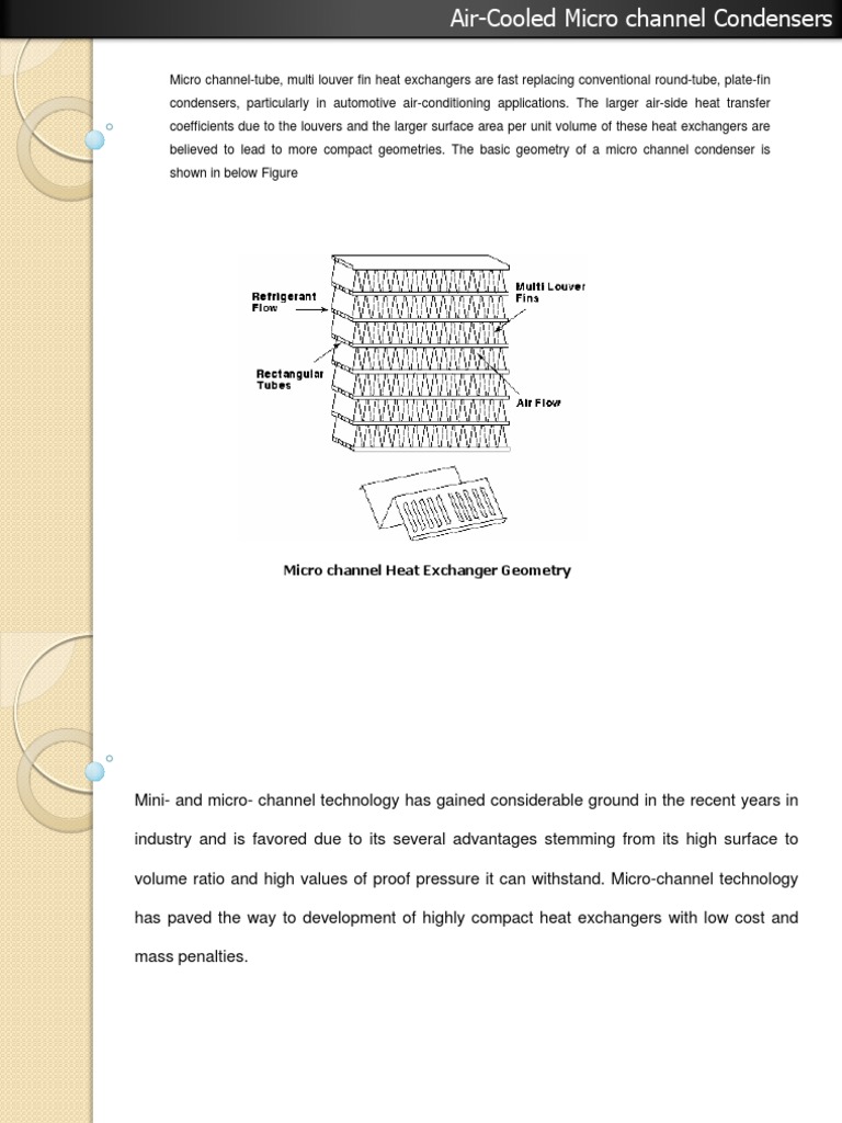 Micro Channel Heat Exchangers | PDF