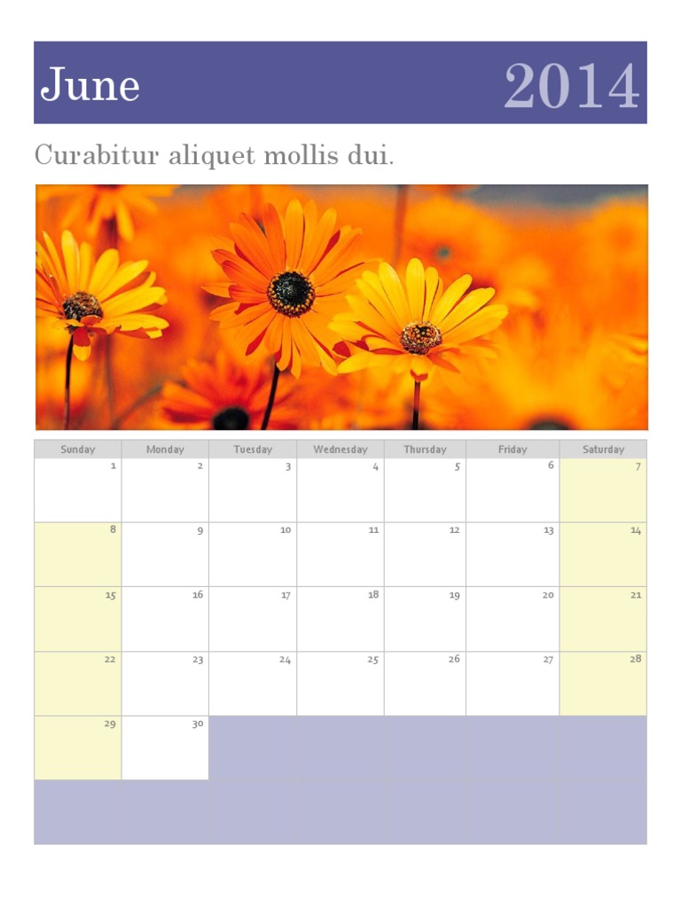 June 2014 Calendar Overview | PDF