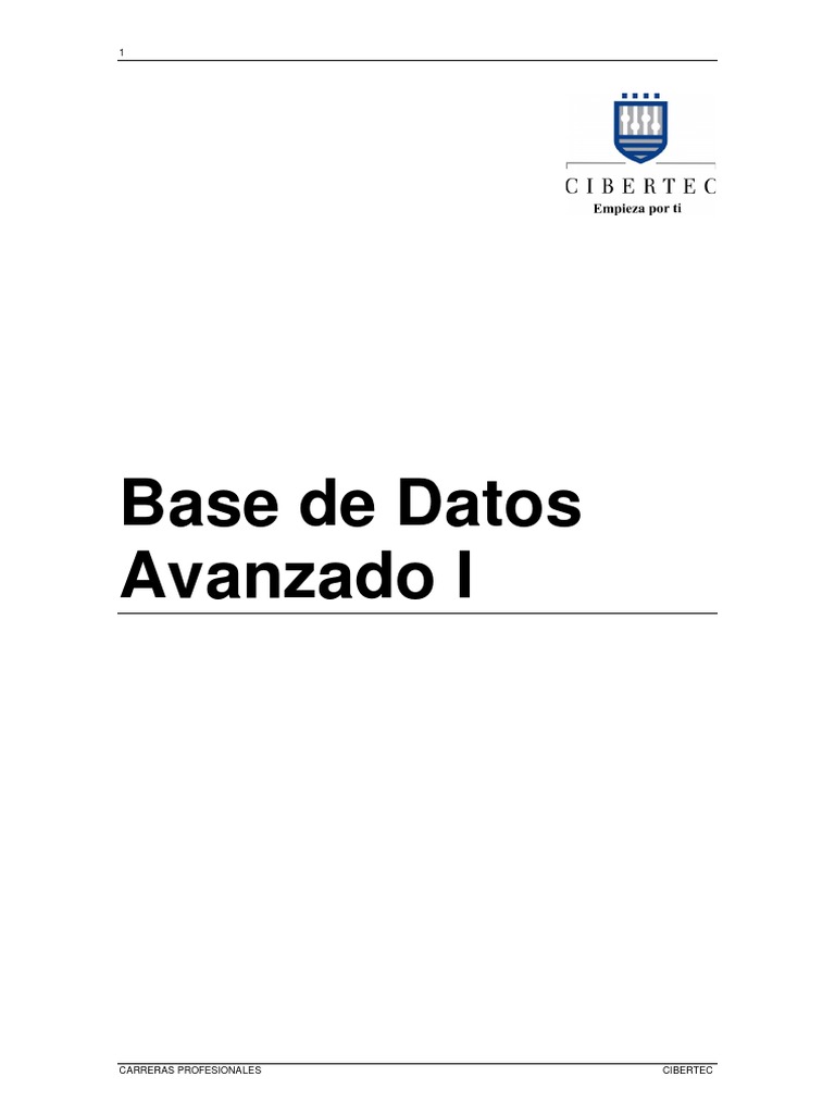 Curso Avanzado de SQL en Cibertec | PDF | SQL | Servidor SQL de Microsoft