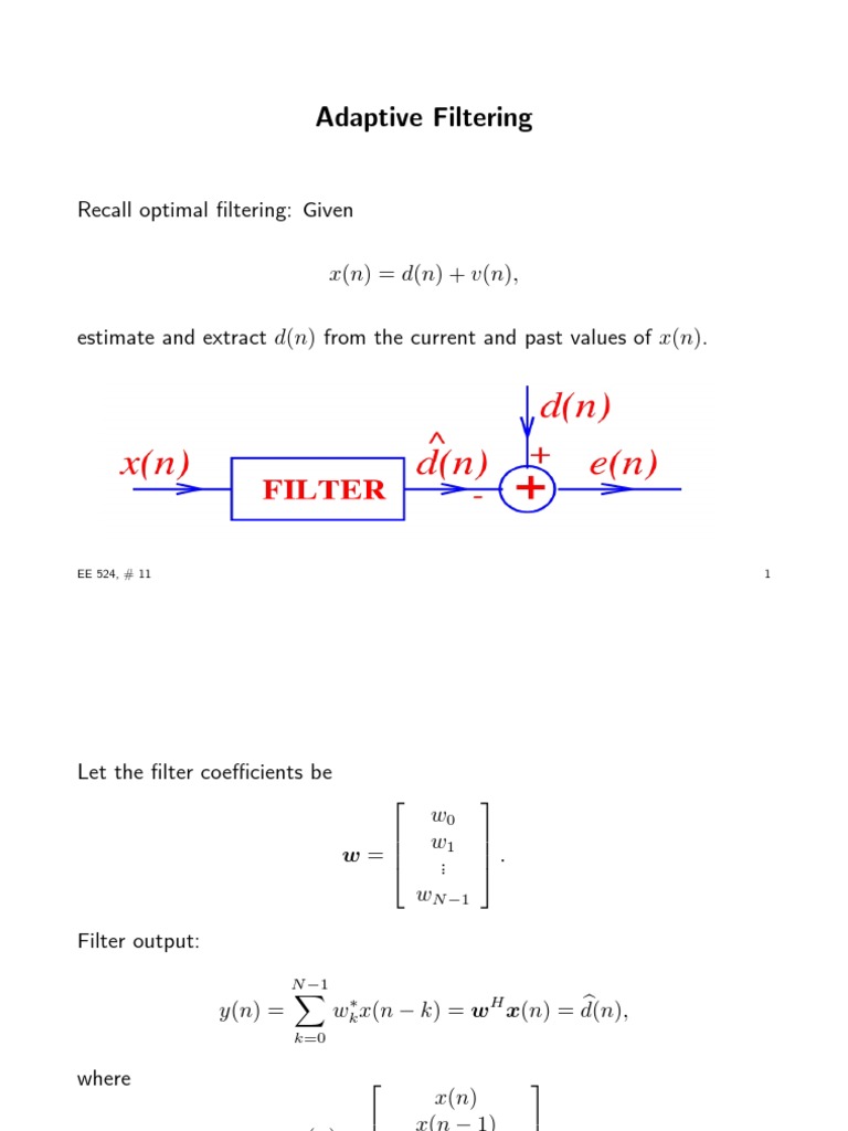 LMS Filtering | PDF | Teaching Mathematics | Mathematical Analysis