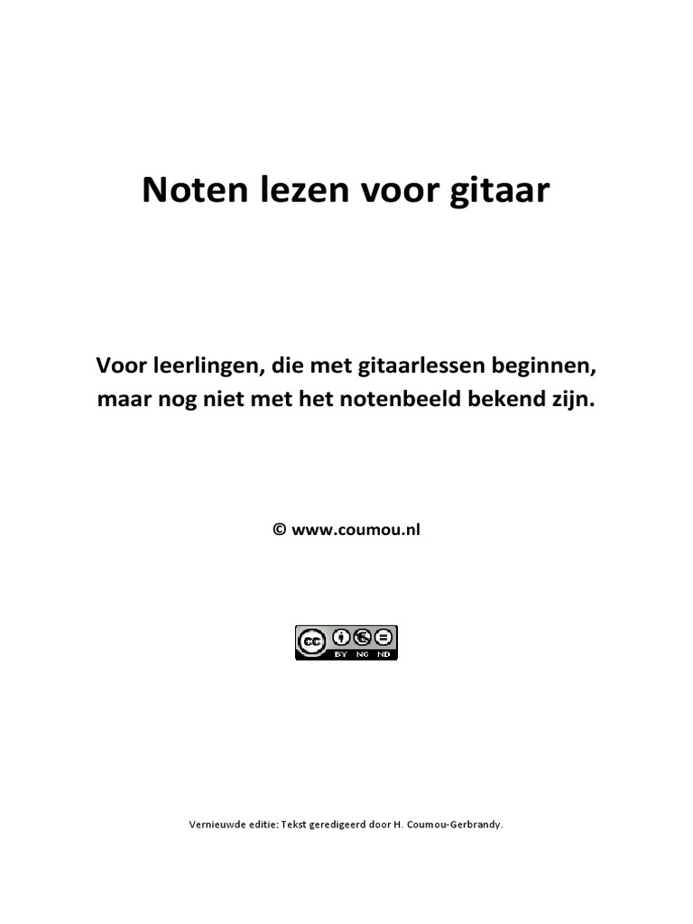 Noten Lezen Voor Gitaar | PDF