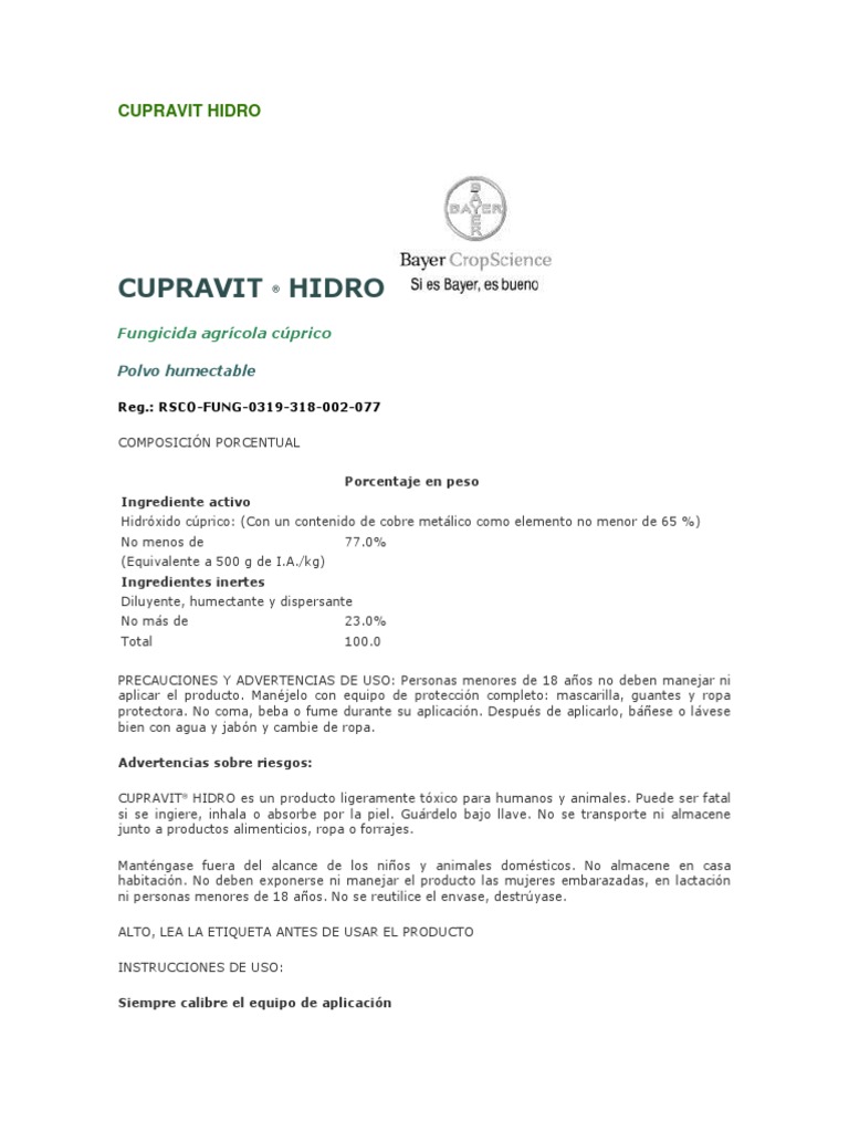 Cupravit Hidro | PDF