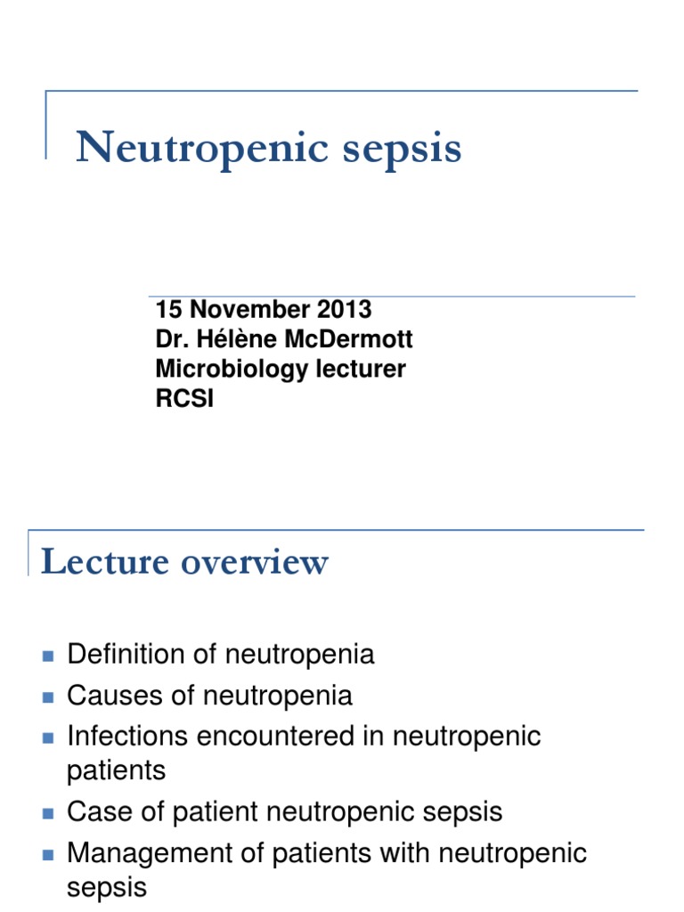Neutropenic Sepsis | PDF | Sepsis | Infection