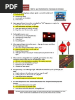 Sample Class C Drivers Written Test 1 | PDF | Traffic | Driving