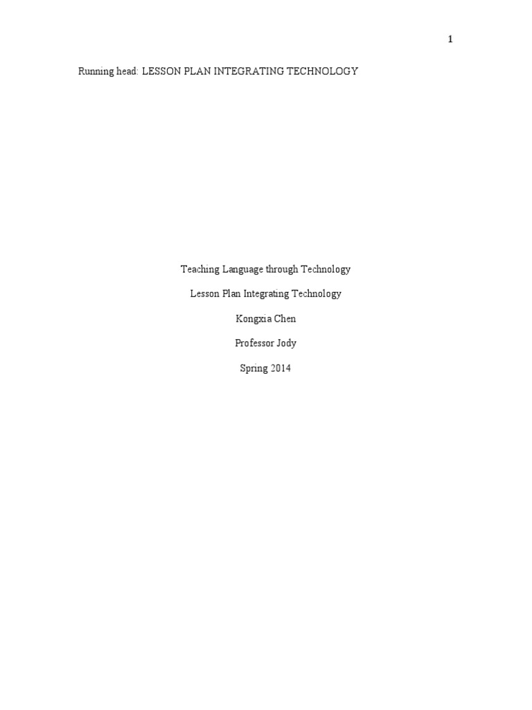 Tech-Integrated Language Lesson Plan | PDF | Happiness | Lesson Plan