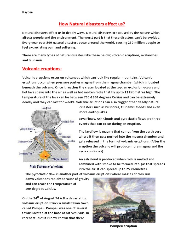 Understanding Volcanic Eruptions | PDF | Volcano | Types Of Volcanic ...