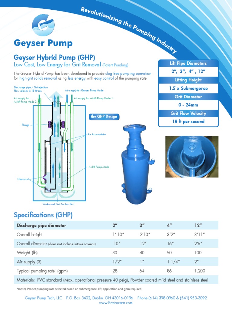 Geyser Hybrid Pumps | Pump | Fluid Dynamics | Free 30-day Trial | Scribd