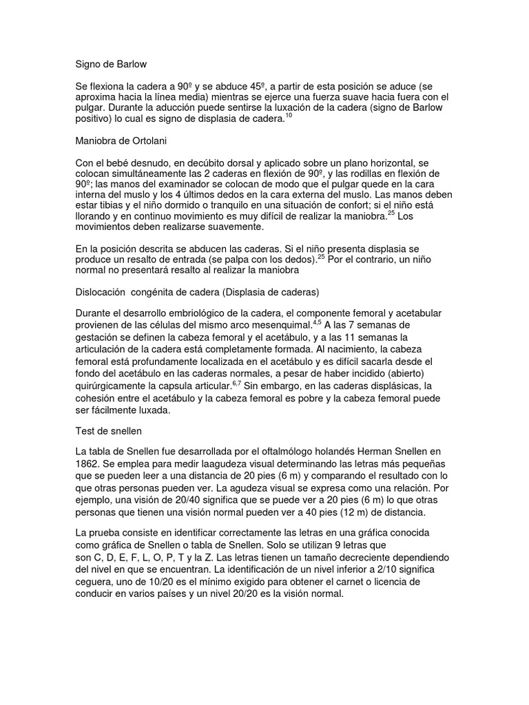 Signo de Barlow | PDF | Cadera | Sistema musculoesquelético