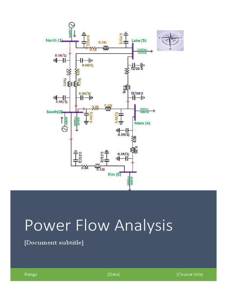 Power Flow Analysis For A Grid Connected System Pdf Electric Power