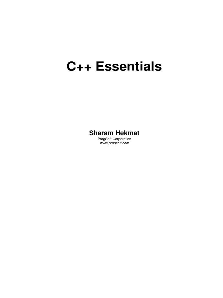 C++ Essentials | PDF | Class (Computer Programming) | C++
