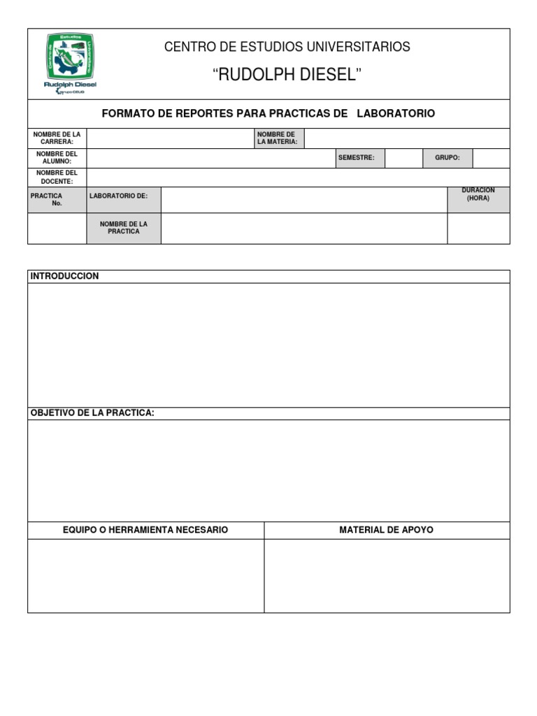 Formato Para Prácticas De Laboratorio