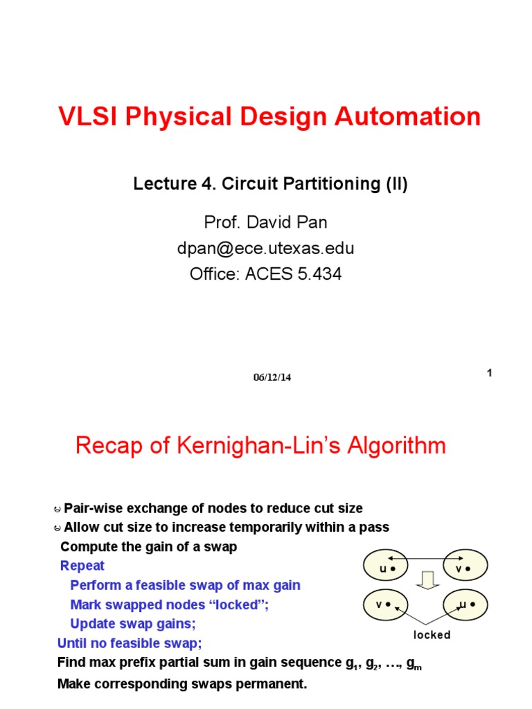 VLSI Physical Design Automation: Lecture 4. Circuit Partitioning (II) | PDF